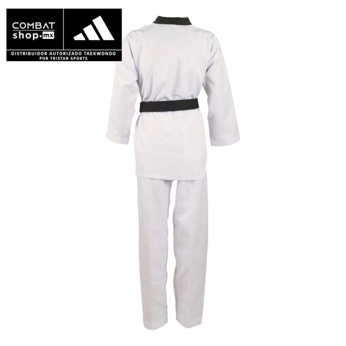 Adidas Dobok Adi-Start (Blanco/Negro) con logo anterior – Combat Sports