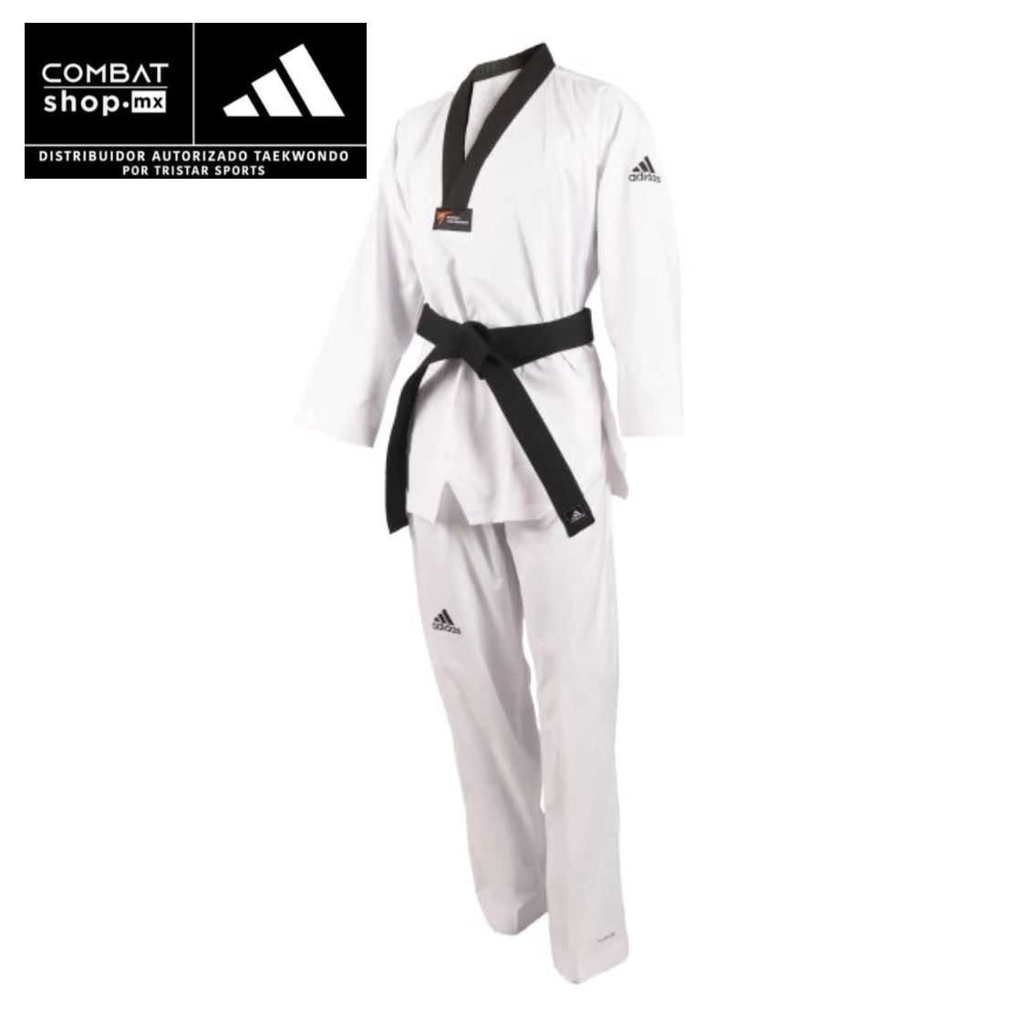 Adidas Dobok Adi-Fighter Eco (Blanco/Negro) con logo anterior – Combat ...