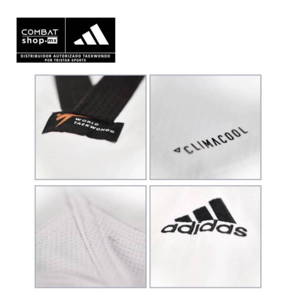 Adidas Dobok Adi-Fighter Eco (Blanco/Negro) con logo anterior – Combat ...