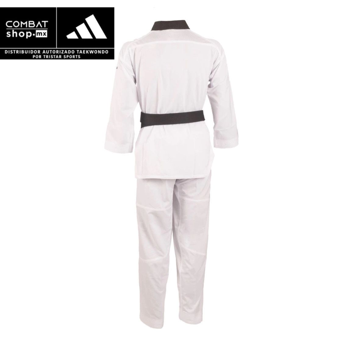 Adidas Dobok Adi-Contest (Blanco/Negro) con logo anterior – Combat Sports